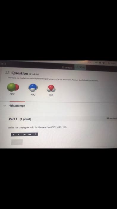 Solved 13 Question 2 Points Cio Nh H2o V 4th Attempt Part
