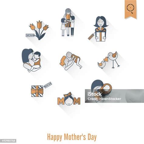 뜻깊은 어머니 날 아이콘 2015년에 대한 스톡 벡터 아트 및 기타 이미지 2015년 가족 개념 Istock