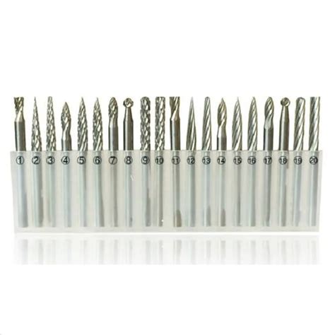 Portable 20pcs Tungsten Steel Solid Carbide Burrs Rotary Tool Drill