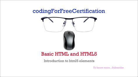 Basic Html And Html5 Introduction To Html5 Elements Freecodecamp 8 Of 28 Youtube