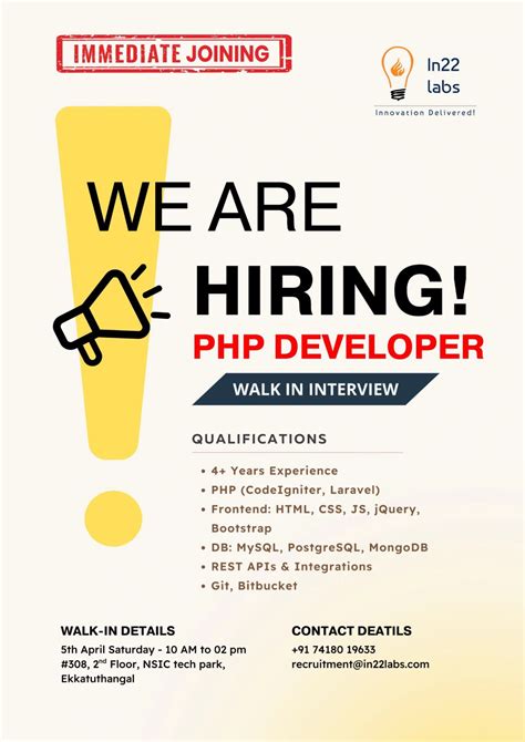 Hiring Phpdeveloper Jobopening Yogeshkumar S