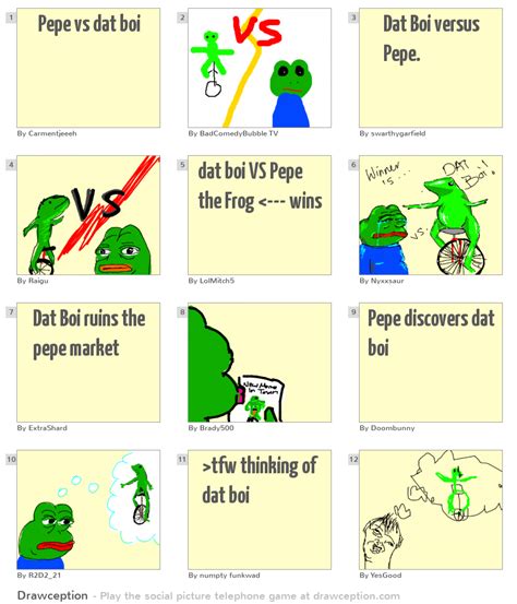 Pepe Vs Dat Boi Drawception