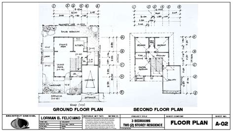 Sheet A 02 Ground Floor Plan And Second Floor Plan Youtube