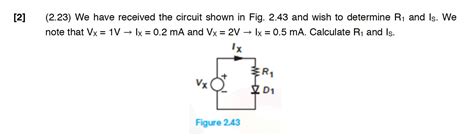Solved For The Problems [1 2 3] Use The Exponential Diode