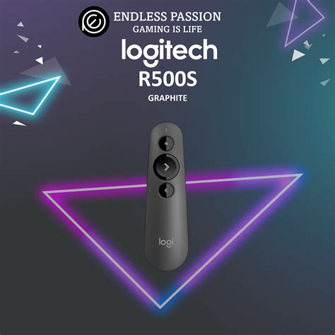 Logitech R500s Laser Presentation Remote Clicker With Dual Connectivity Bluetooth Or USB For