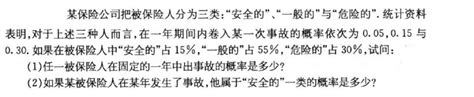 Solved 表明 对于上述三种人而言 在一年期间内卷入某一次事故的概率依次为 0 05 0 15 与0 30 如 Chegg