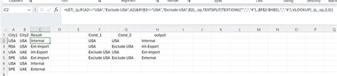 multiple conditions in excel considering the table2 stack overflow