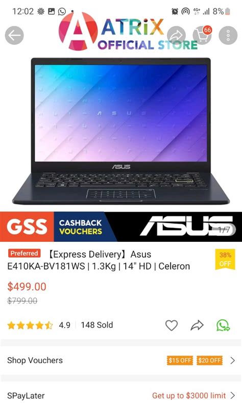 Asus Laptop Computers Tech Laptops Notebooks On Carousell