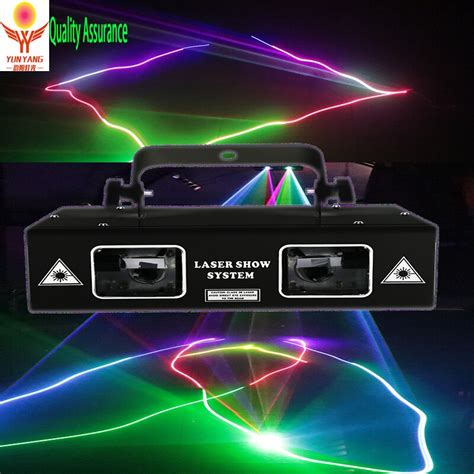 풀 컬러 스캐닝 레이저 라이트 파티 레이저 dj 프로젝터 디스코 조명 효과 음악 제어 dmx512 모드 rgb 2 홀