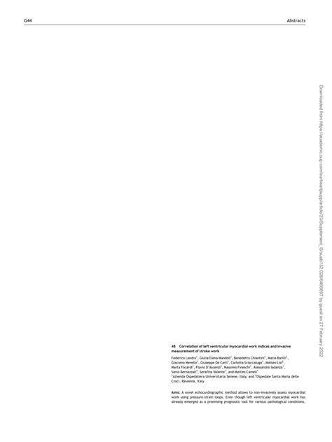 Pdf Left Ventricular Myocardial Work Indices And Invasive Measurement