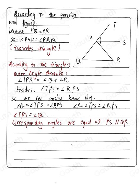 Solved In The Figure Pqpr 3 If Ps Bisects ∠ Rpt Then Prove That