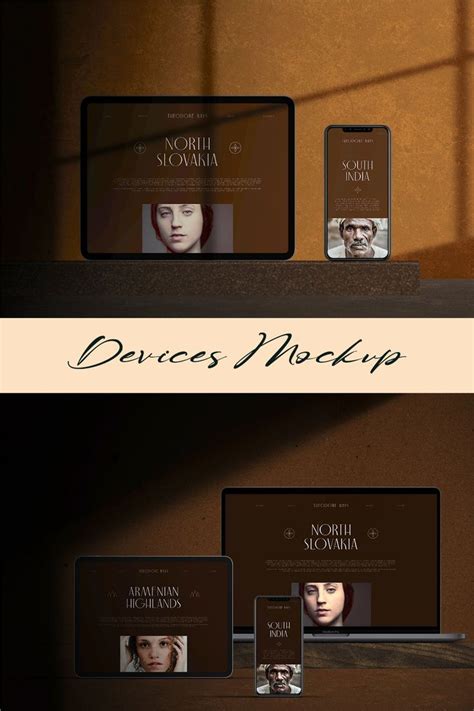 Combo Devices Mockup Dark Mode