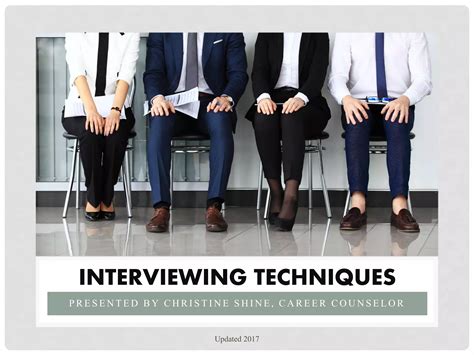 Interviewing Techniques Workshop Ppt