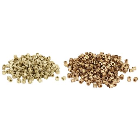 100pcs M3 X 3mm Female Thread Brass Knurled Threaded Insert Embedment