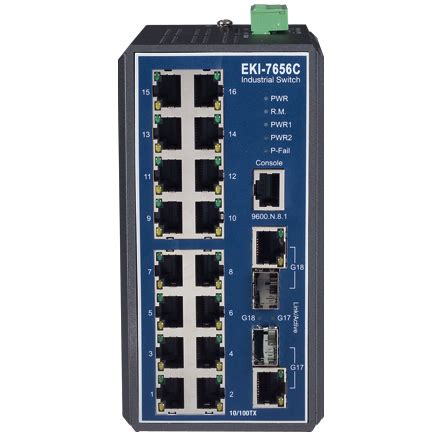 EKI C G Combo Port Gigabit Ethernet Switch Semaphore Systems