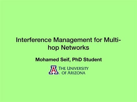 Interference Management For Multi Hop Networks Pdf Computer Networking Computing