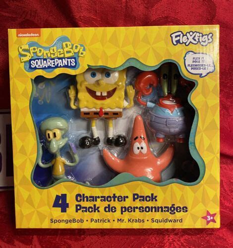 Spongebob Squarepants Flexfigs Series 1 5” Figures—4 Character Pack Nib Ebay