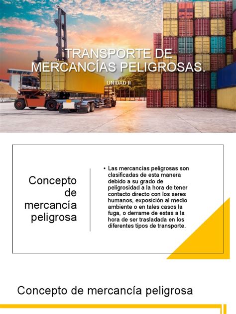 Transporte De Mercancias Peligrosas Unidad Ii Pdf Química