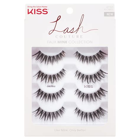 Kiss Lash Couture Faux Mink False Eyelashes Jubilee Multipack 4 Pairs