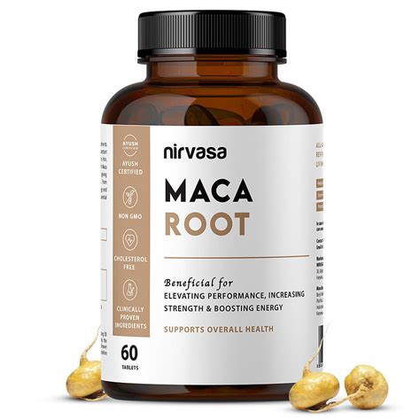 Nirvasa Maca Root Tablets For Men And Women 800mg Cholesterol Free