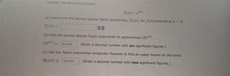 Solved Consider The Following Function F X X32 A