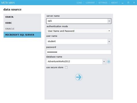 Connecting To Microsoft Sql Server Database Bcs Meta Man For Windows 1