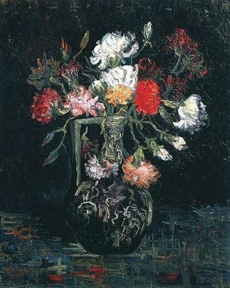 Reproductions De Peintures Vase Aux Oeillets Blancs Et Rouges 1887 De