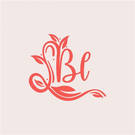 Логотип Nature Letter Bl Оранжевый векторный дизайн логотипа