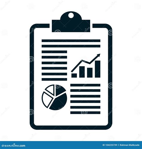 The Business Report Icon Audit And Analysis Document Stock Vector