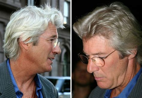 Richard Gere With Silver Hair And Sporting A Classic Layered Men S