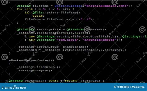Scrolling C Coding On Black Background Stock Footage Video Of