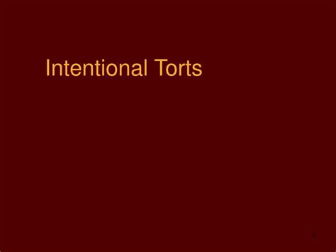Ppt Intentional Torts Powerpoint Presentation Free Download Id1047221