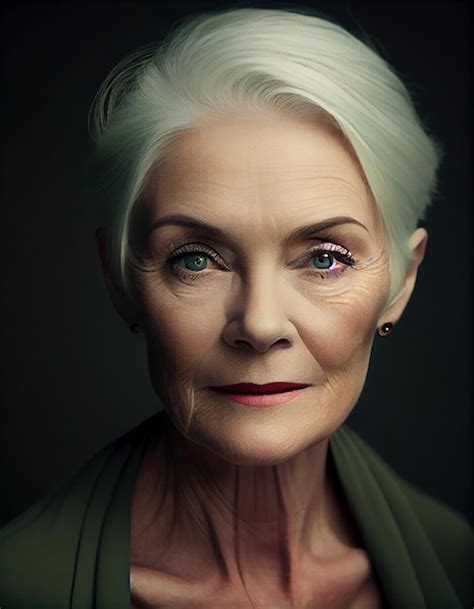 Premium AI Image Senior Woman Portrait Created With Generative AI