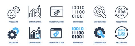 데이터 분석 라인 및 글리프 솔리드 아이콘 컬렉션 최소한의 아이콘과 상징 시리즈 벡터 일러스트 레이 션 0명에 대한 스톡 벡터 아트 및 기타 이미지 Istock