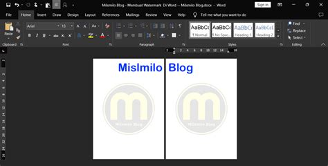 Cara Membuat Watermark Di Word Dengan Teks Dan Gambar Milsmilo Blog