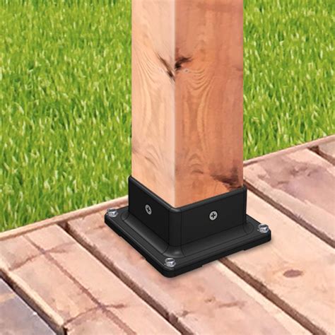 Forogore 4 X 4 Wood Post Plate Connector Powder Coated Decking Post