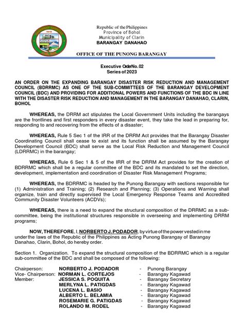 3brgy Eo No02 2023 Bdrrmc Kc 010159 Pdf Pdf