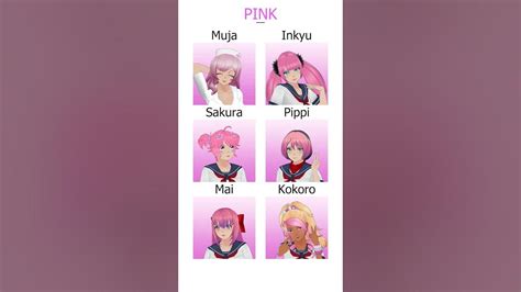 Choose Fav Character🌸 From Every Color🎨 Yan Sim💌 Youtube