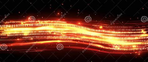 Data Streams Of Terabytes Of Binary Code A Wavy Field Of Coded