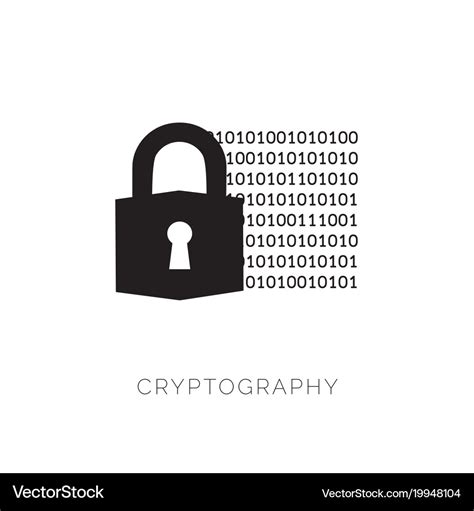 Cryptography Security Concept With Binary Code Vector Image