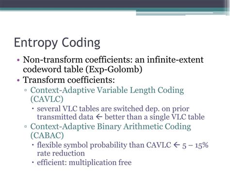 Ppt Overview Of The H264avc Video Coding Standard Powerpoint Presentation Id393331