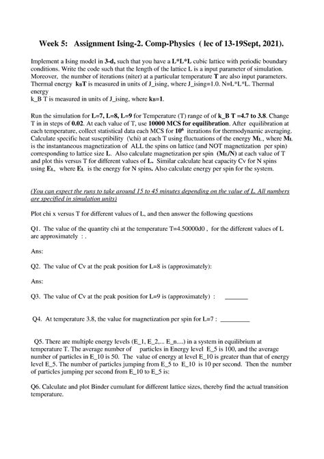 Assgn 04 Assignment Shared By Professor Week 5 Assignment Ising 2