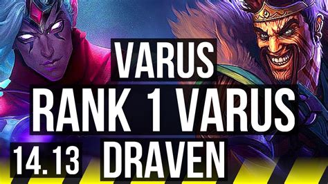 VARUS Renata Glasc Vs DRAVEN Thresh ADC Rank Varus Rank TR Challenger