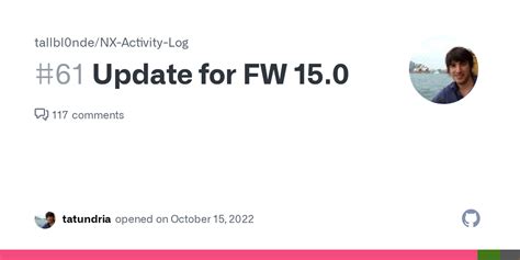 Update For FW Issue Tallbl Nde NX Activity Log GitHub