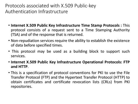 Unit 4 Part Ii Authentication Framework For Pkc Pptx Information And Network Security