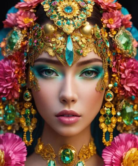 Premium Photo Illustration Of Beautiful Glamorous Woman