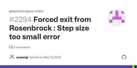 Forced Exit From Rosenbrock Step Size Too Small Error · Issue 2294