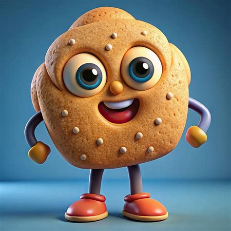 A Cookie With A Face And A Smiley Face On It Premium Ai Generated Image