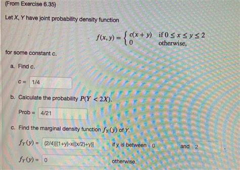 Solved From Exercise Let X Have Density Function Chegg Com