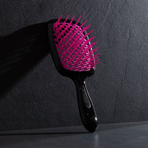 Расчёска для волос Hollow Comb Superbrush Plus Black Pink Lavish Care